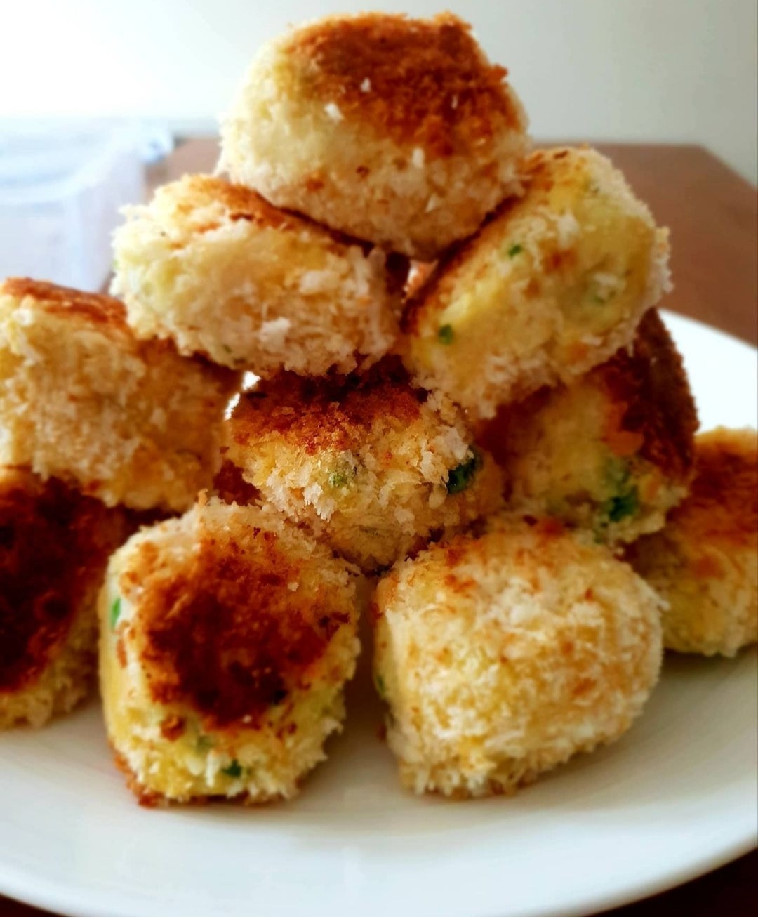 Cod, potato, cheese and pea mini cakes - At Dad's Table